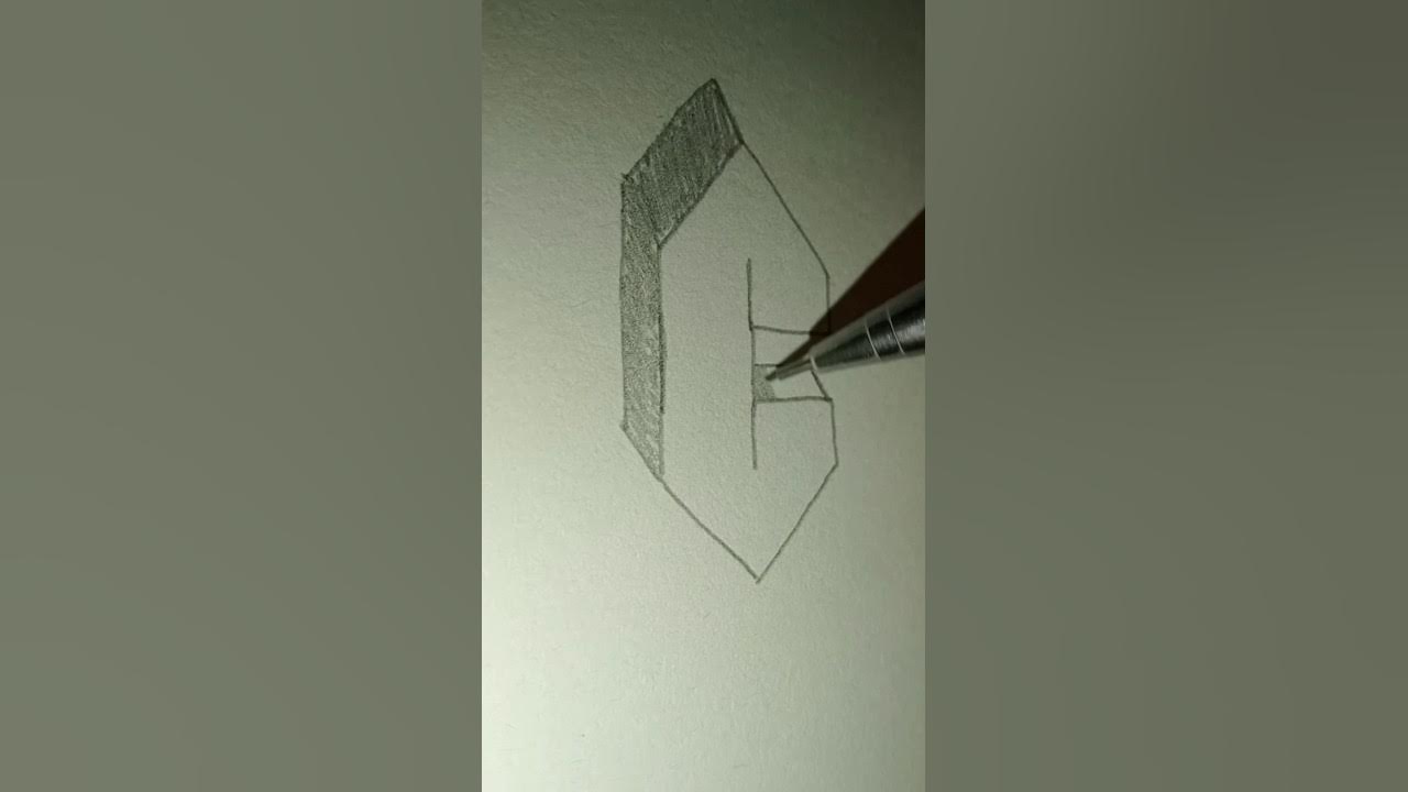 How to draw 3D|C for beginners #art #youtubeshorts #subscribe - YouTube