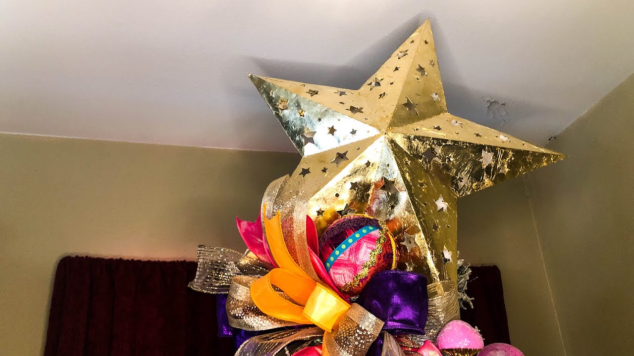 Making A Giant Paper Star Tree Topper - Cricut Christmas Decor - How To ...