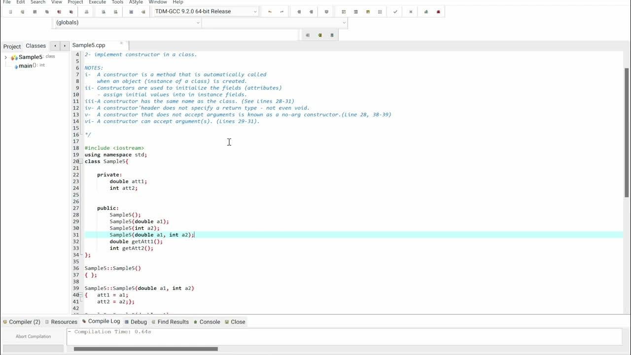 Object Oriented Programming Oop Constructor Youtube