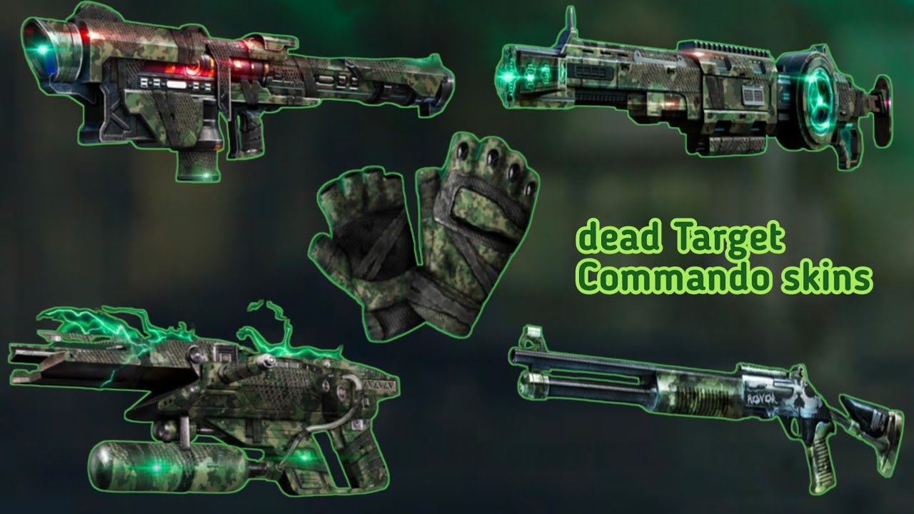 Dead Target Commando guns skins - YouTube