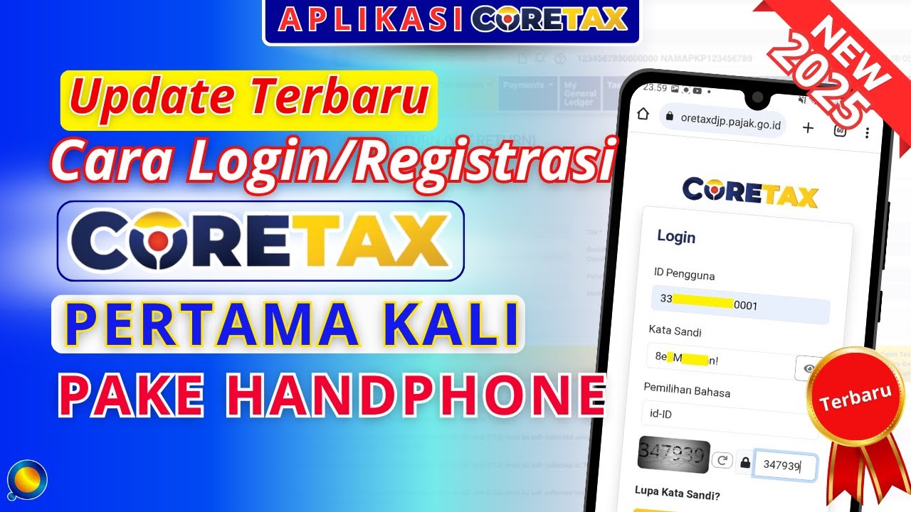 Cara Login Ke CoreTax Pertama Kali Menggunakan Handphone | Cara Registrasi Coretax Menggunakan ...