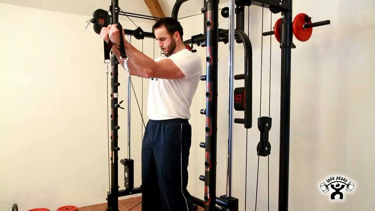 TODOPESAS - PECHO Cruce de poleas bajas - YouTube