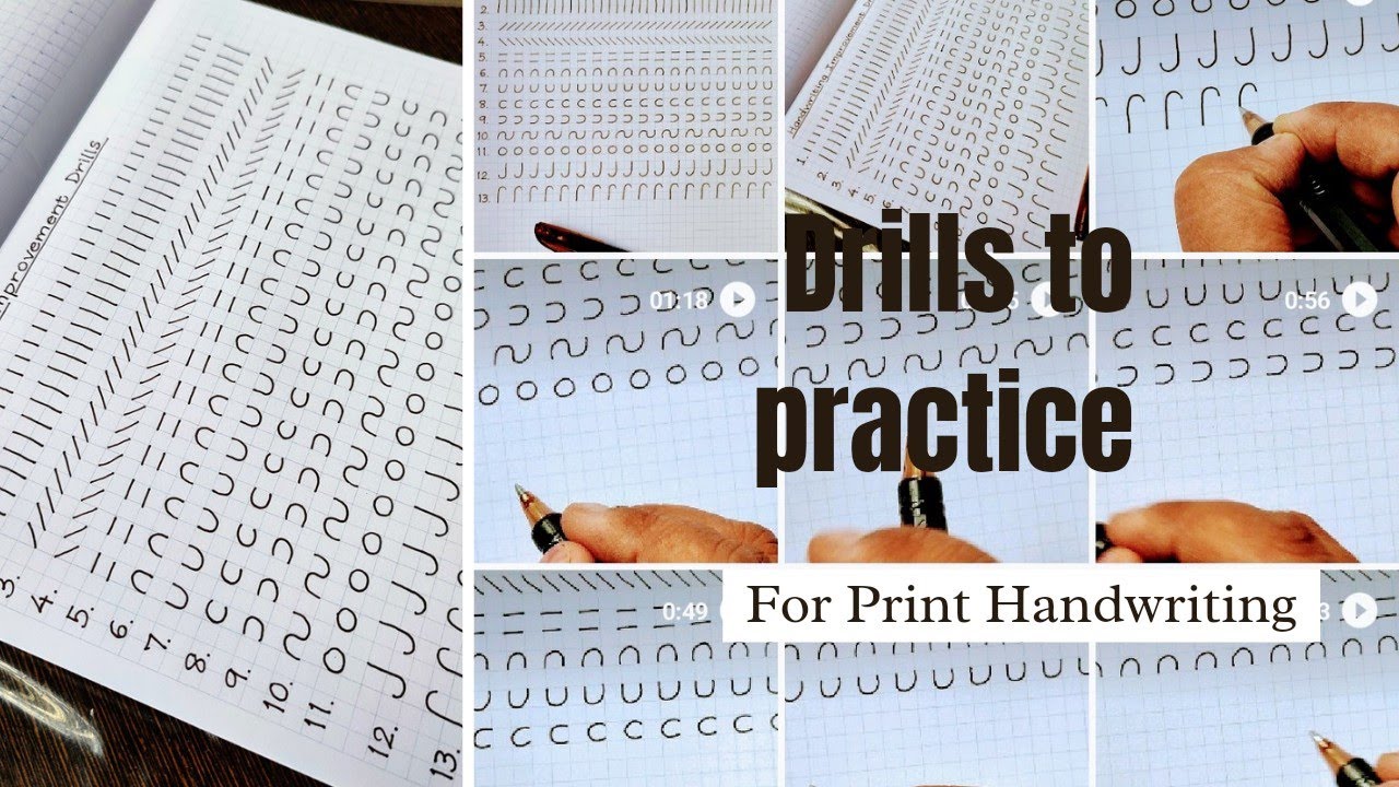 Practice Drills for Print Handwriting | How to Improve your writing ...