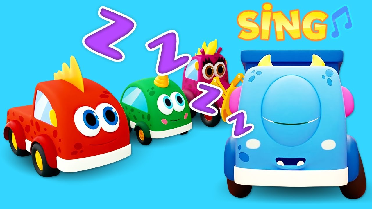 What little monster cars are doing? Let's sing and dance with all the ...