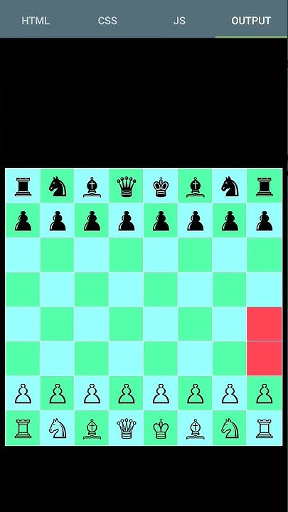 Chess Game Using Html Css Js Youtube