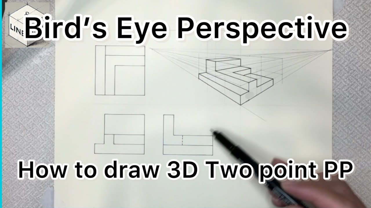 How to draw Bird’s Eye Perspective object. #Engineering drawing # ...