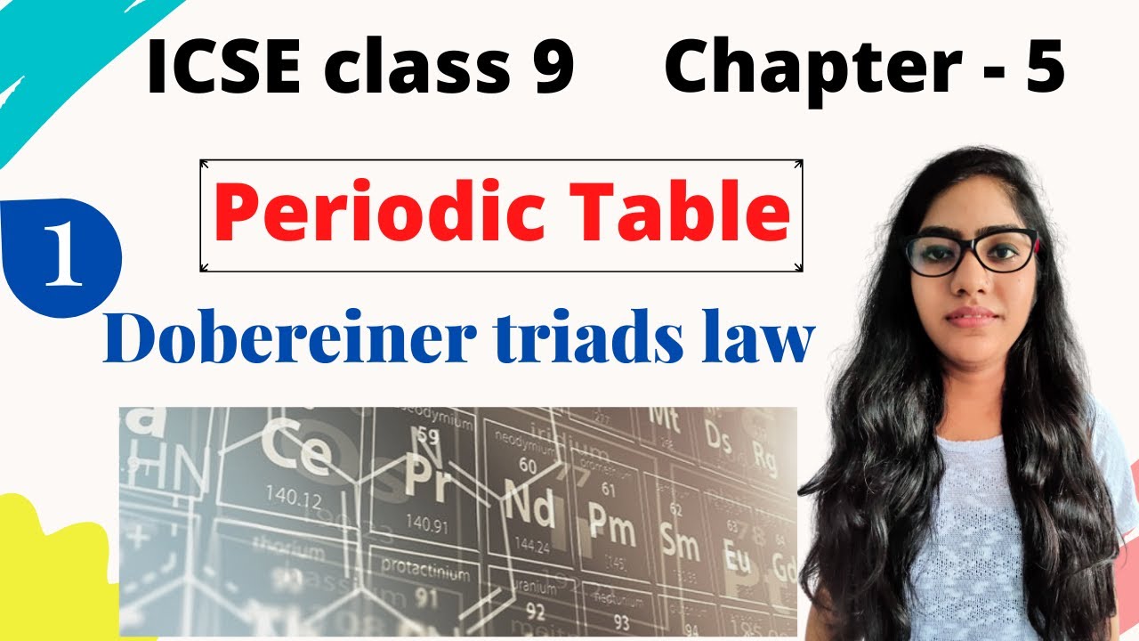 ICSE class 9 chemistry chapter 5 periodic table |lecture - 1| - YouTube