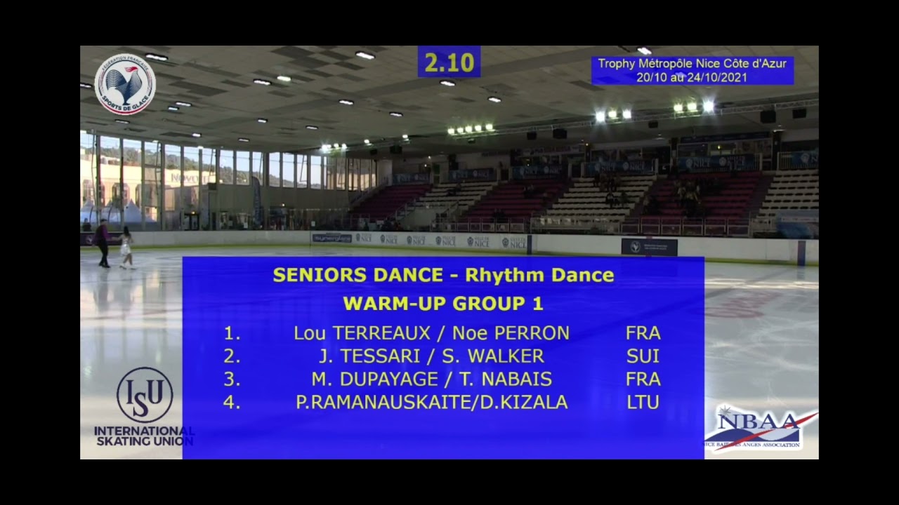 Warm Up 1 | Trophée Métropole Nice Côte d’Azur 2021 | Senior Ice Dance ...