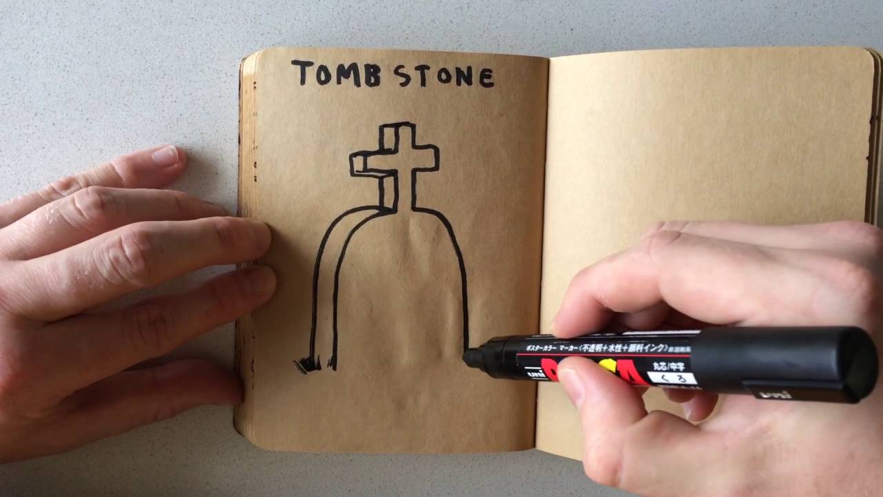 How to Draw a Tombstone - YouTube