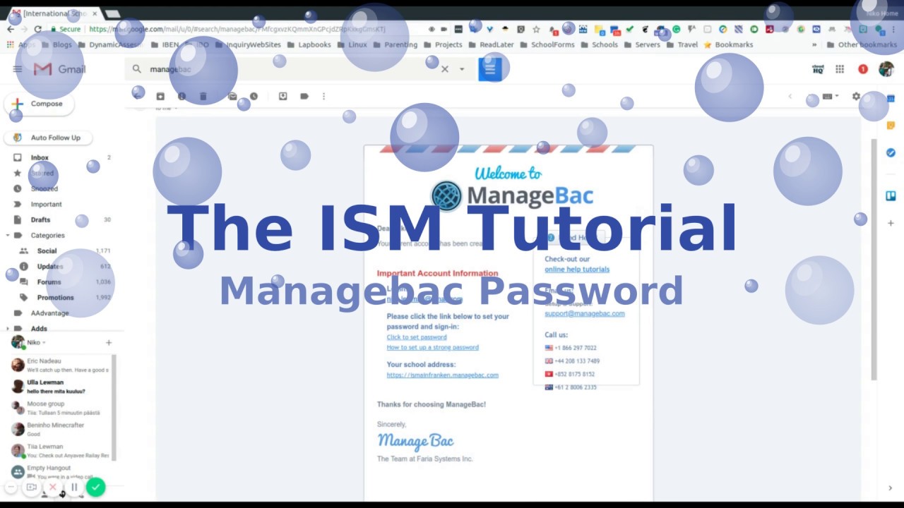 ISM Managebac Tutorial Password - YouTube