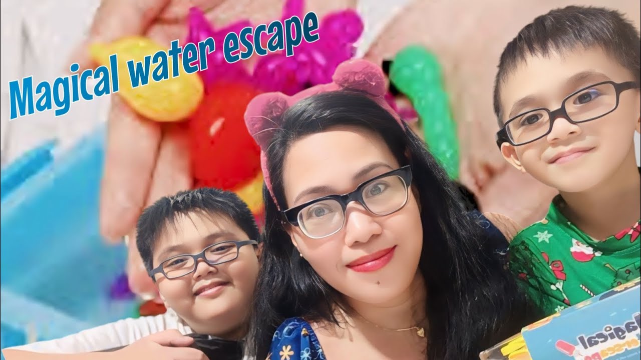 My happy moment's playing magical water escape with my pamangkin # ...