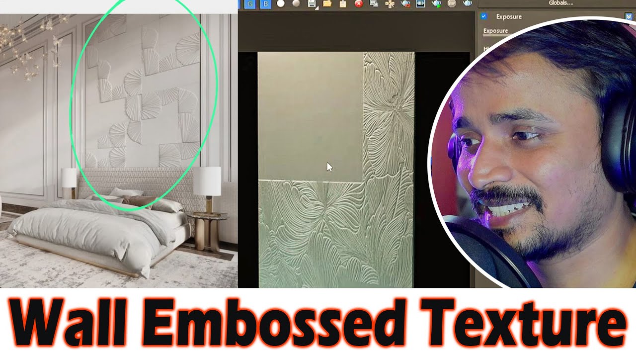Wall Embossed Texture Making 🤗😍 | kaboomtechx - YouTube