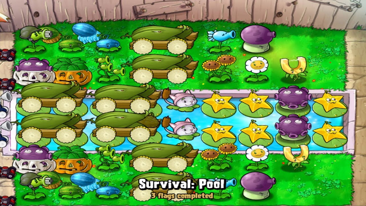 Plants vs Zombies | Survival Pool | All Team Plant vs All Zombie PVZ ...