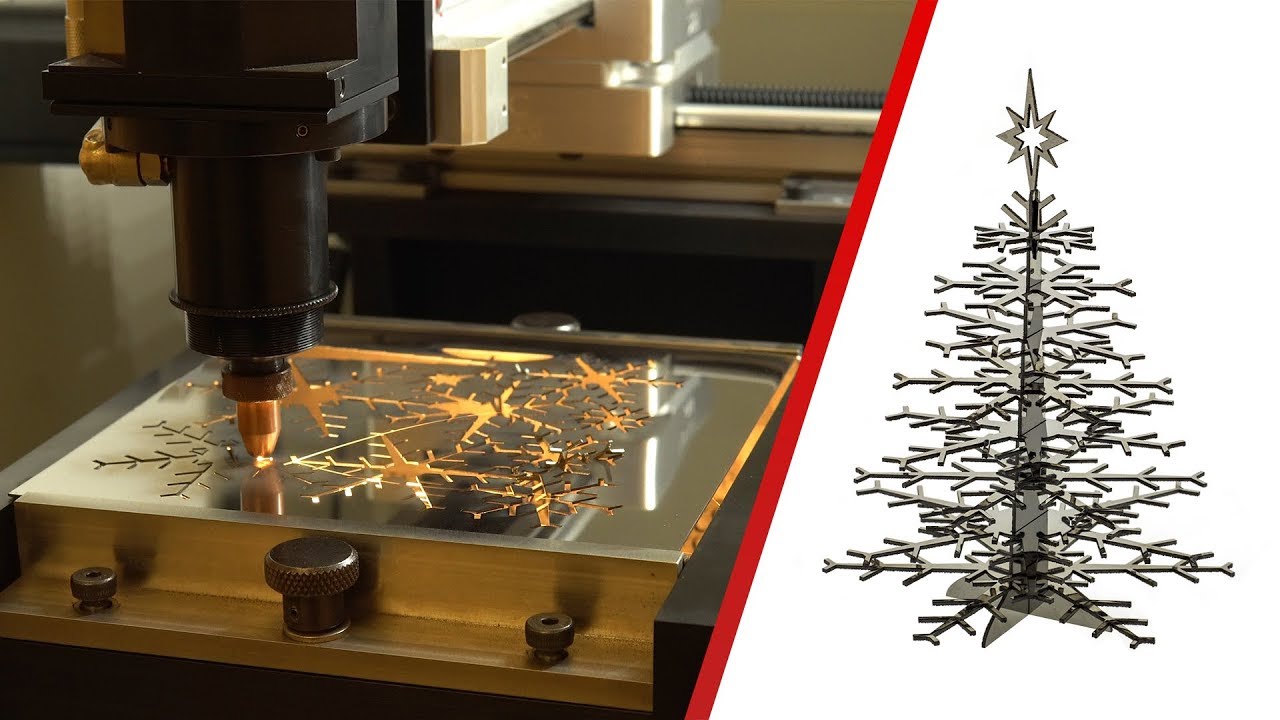 Laser Cutting - Decorative Christmas Tree - YouTube