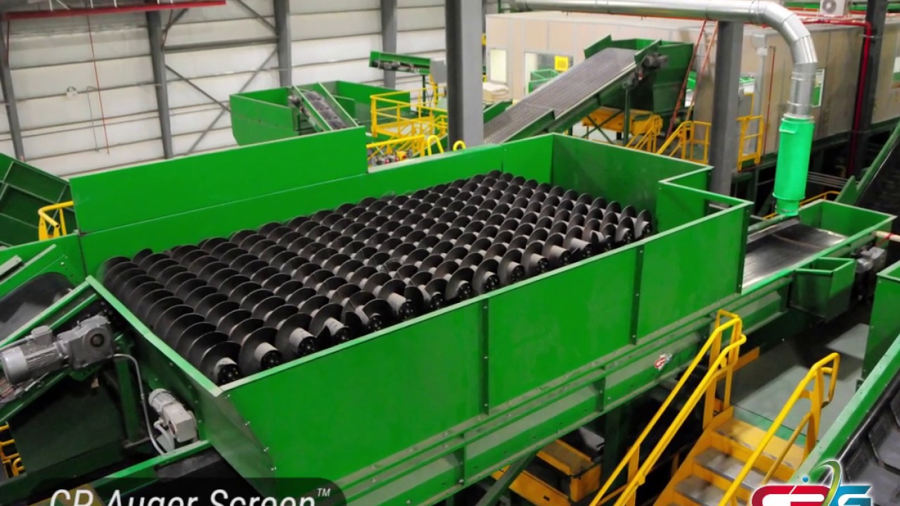 CP Auger Screen at MSW Facility in Hampden, Maine - YouTube