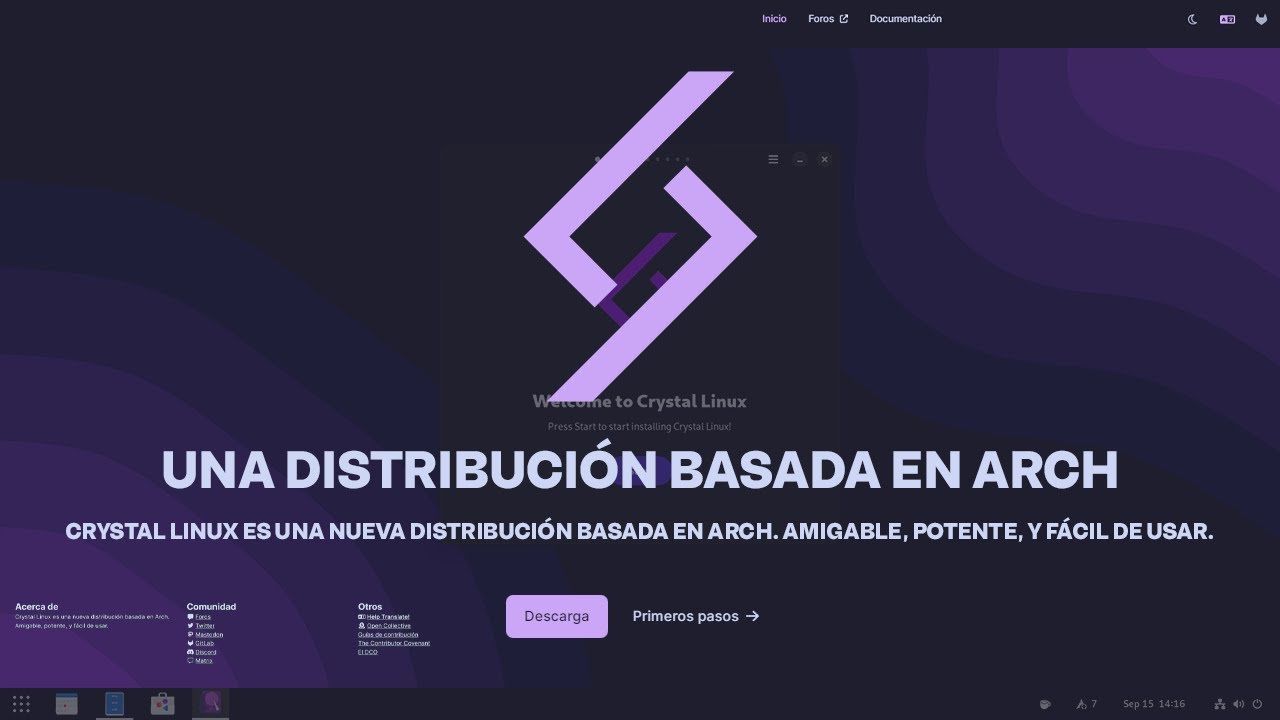 Crystal Linux - EL INSTALADOR QUE LO CAMBIARA TODO - YouTube