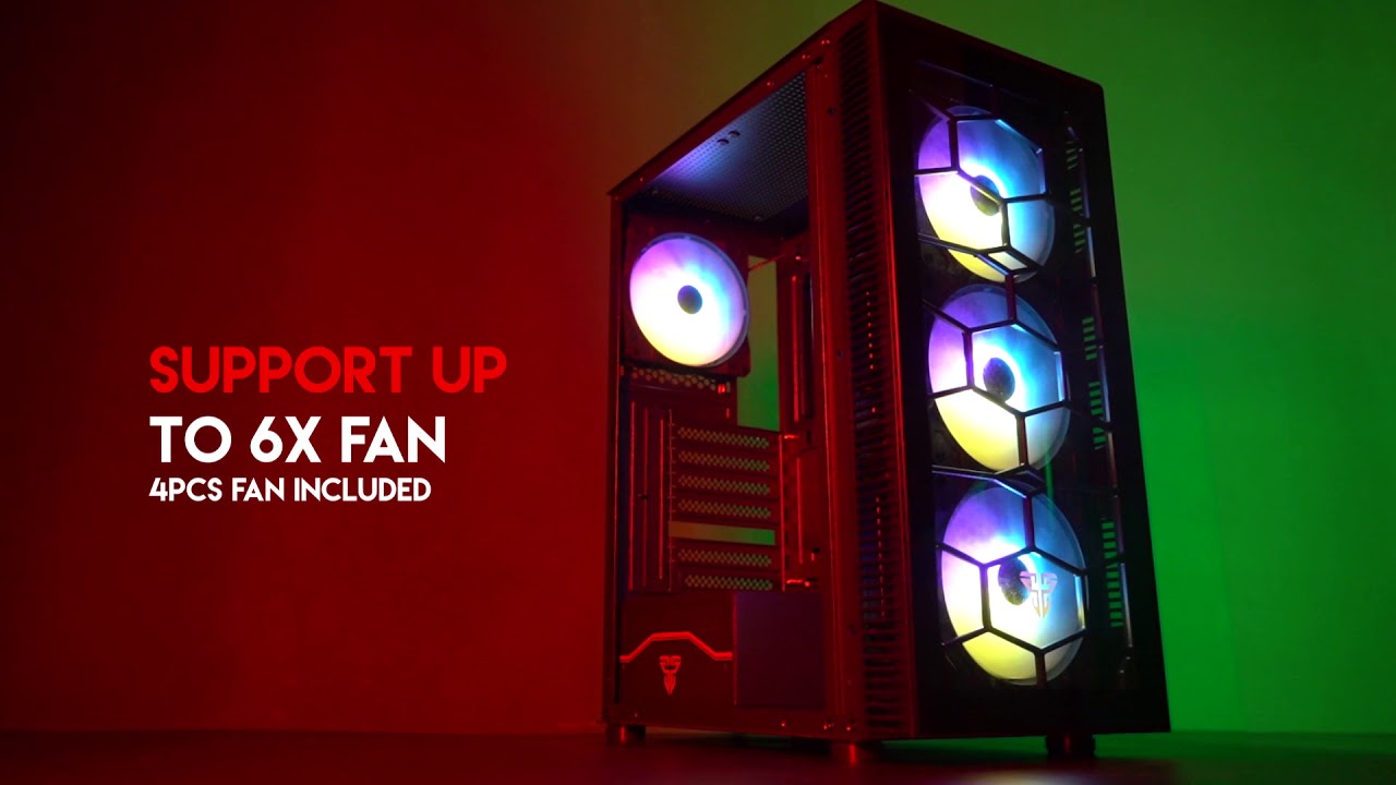 Gabinete Gamer Fantech HEXA CG73 4 Fans en PLAY - YouTube