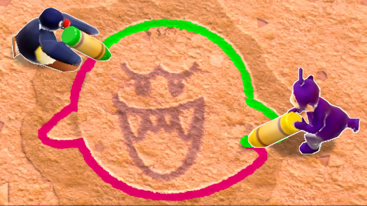 Mario Party Superstar Pingu, Happi Peach, Tinky winky, Aurora Rosalina ...