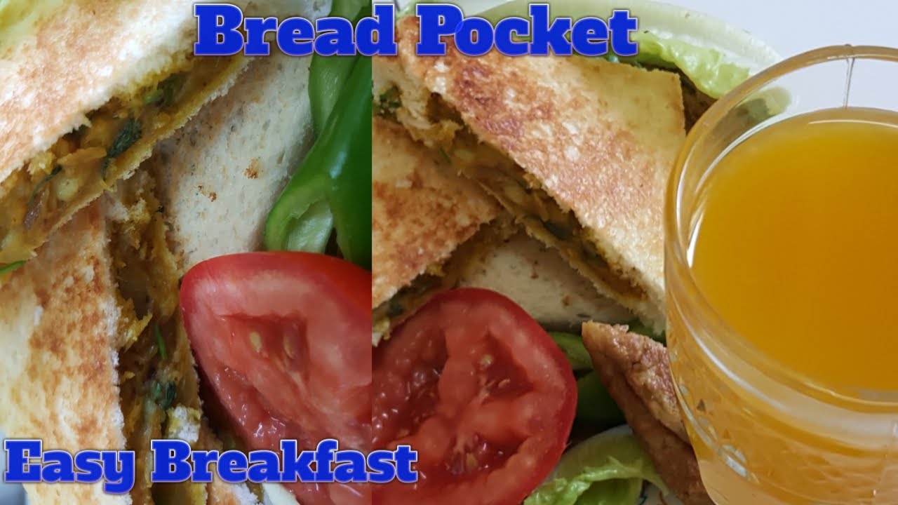 Bread pockets Breakfast Recipe|Easy Brekfast |Healthy Breakfast bread ...