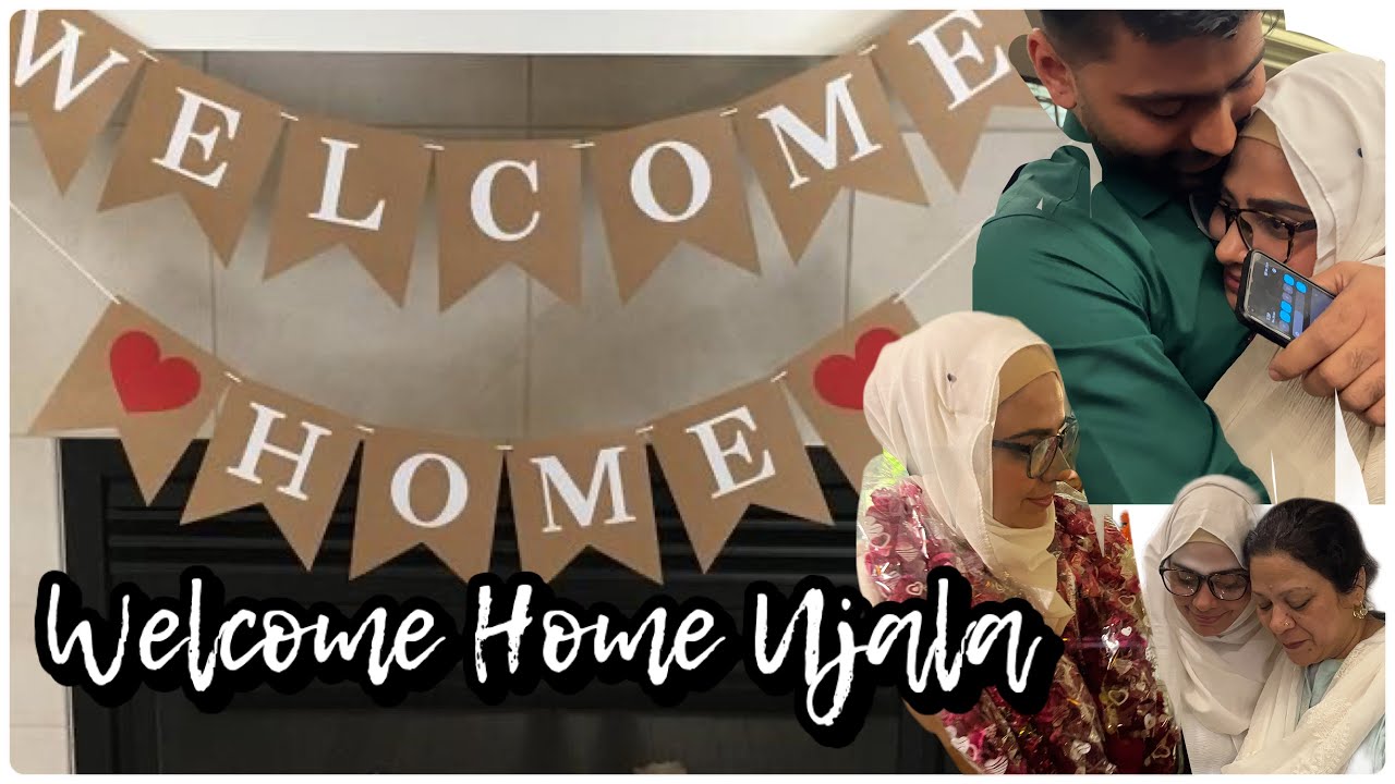 Welcome back home UJALA 🩷 - Umrah Mubarak - Lahore Airport 🛬 - YouTube