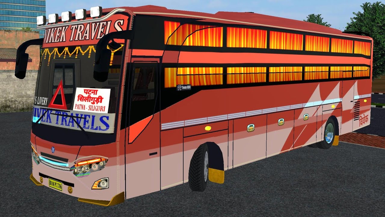 VIVEK TRAVELS AC SLEEPER BUS LIVERY FOR JET BUS ! BUSSID ! - YouTube