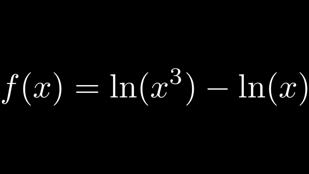 Simplify The Logarithmic Function F x Ln x 3 Ln x Using The