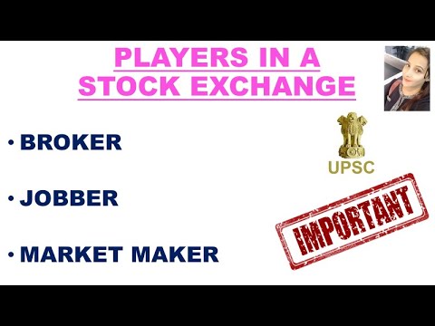 🛑STOCK MARKET PLAYERS || BROKER || JOBBER || MARKET MAKER || Securities ...