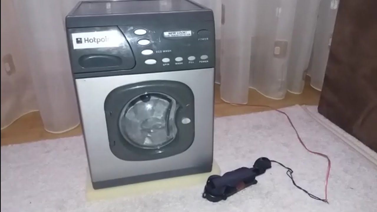Hotpoint toy washing machine modified manual distribute spin - YouTube