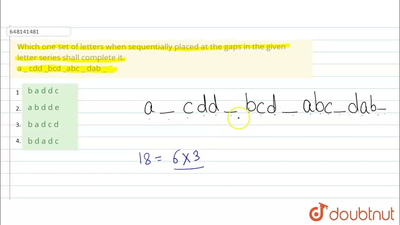 Which one set of letters when sequentially placed at the gaps in the given letter series shall c ...