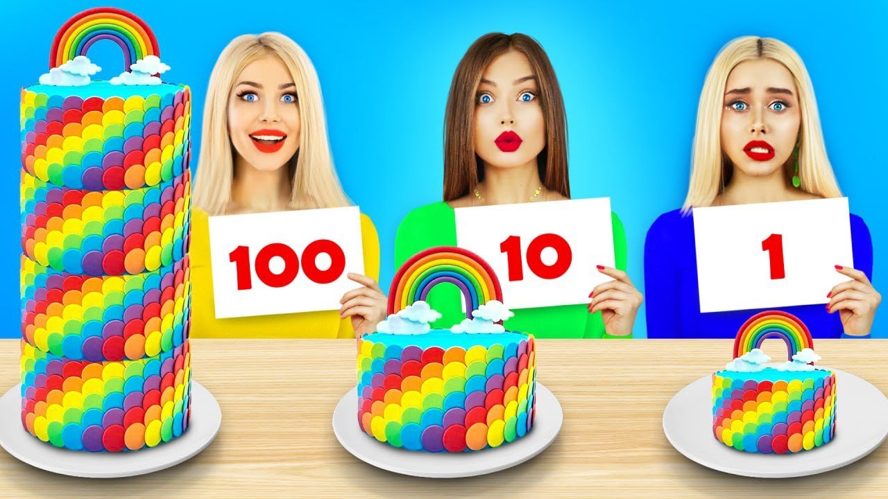 Défi 100 couches de nourriture | Manger 100+ couches de sucreries et de ...