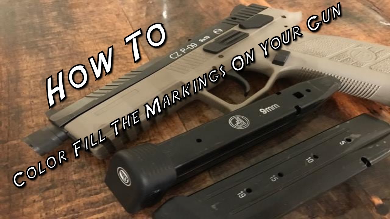 How To Color Fill The Markings On Your Gun - YouTube