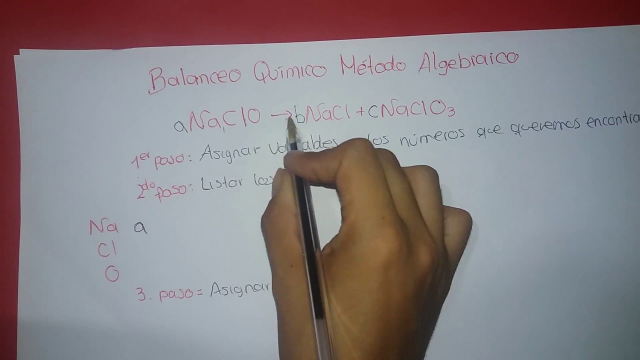 Balanceo Químico método algebraico en solo 5 pasos! fácil! - YouTube