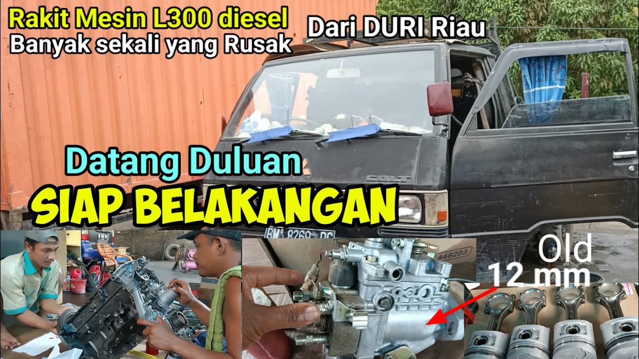 Rakit mesin L300 Diesel lawas - YouTube