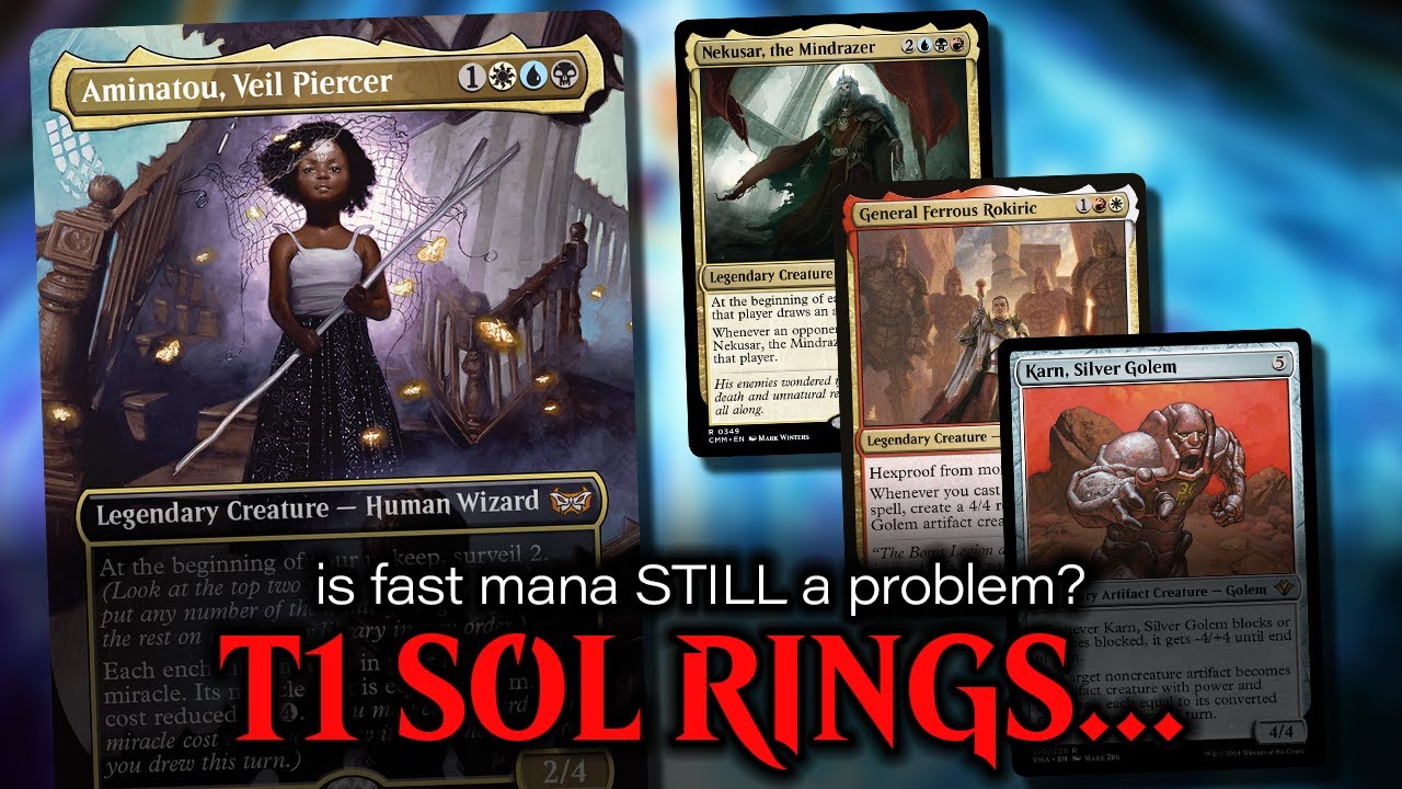 Ban Sol Ring? Aminatou the Veil Piercer vs Karn vs Rokiric vs Nekusar ...