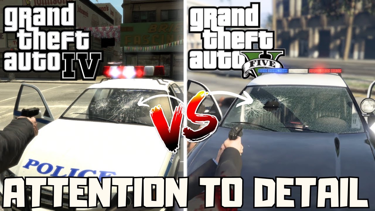 GTA 4 vs GTA 5 - Attention to Detail Comparison - YouTube