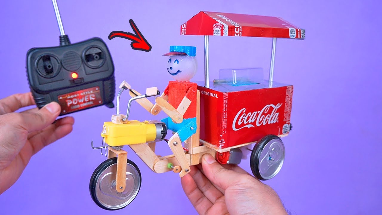 Increíble Carrito de Helados Robot RC hecho con latas de refresco - YouTube