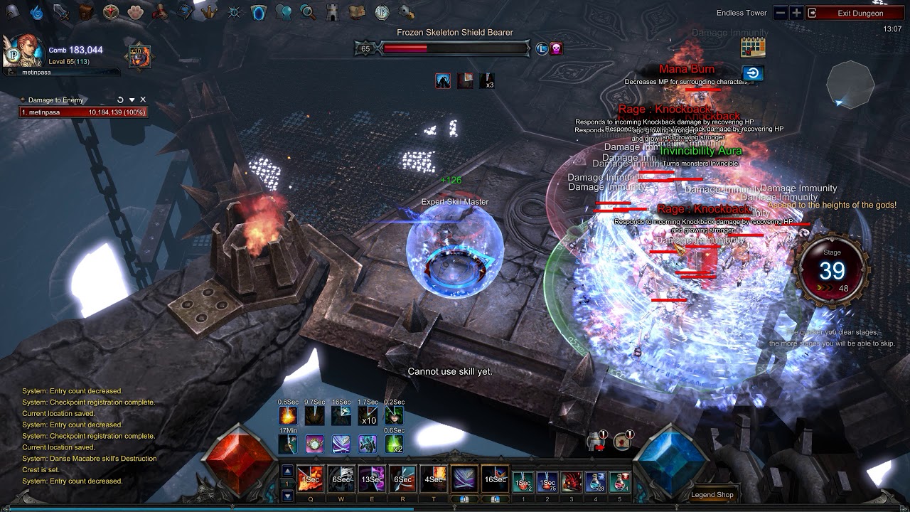 Mu Legend - Endless Tower LvL 52 Warmage Solo - YouTube