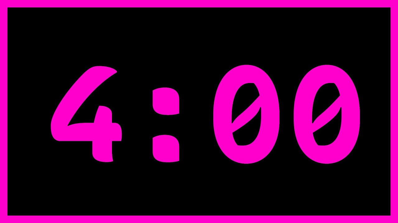 4 Minute Neon Purple Countdown Timer: Add Some Pop to Your Countdowns ...