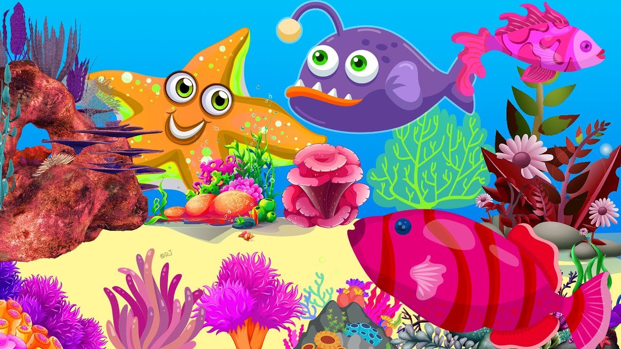 Lullaby fish aquarium. Bedtime lullaby and calming undersea animation ...