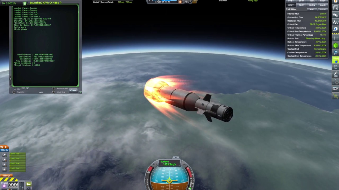 KSP SSTO landing - YouTube