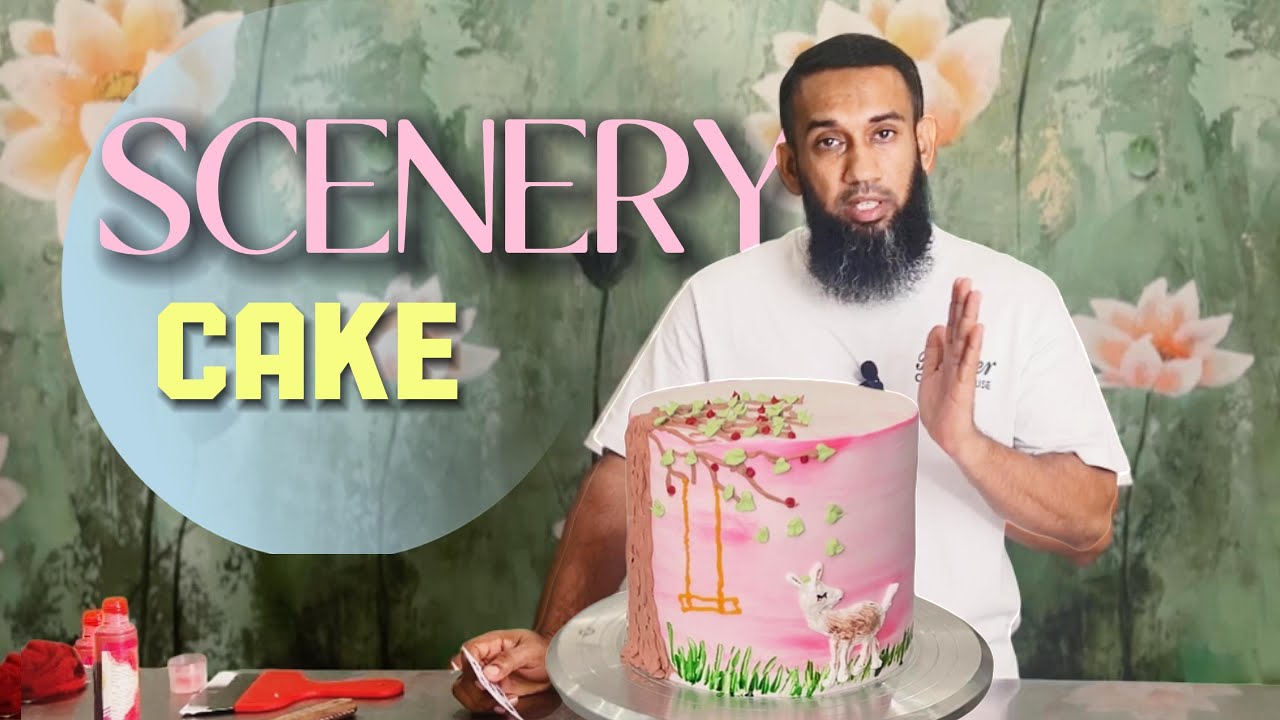 Nature Theme Cake | Non dairy whip cream cake - YouTube