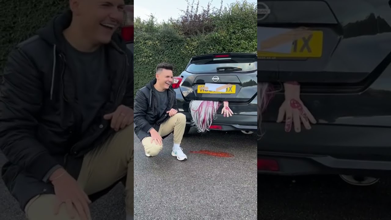 😱 There was someone in his car 🚗💀 #shorts #funnycouple #comedy #prank | Matthew and Ryan - YouTube