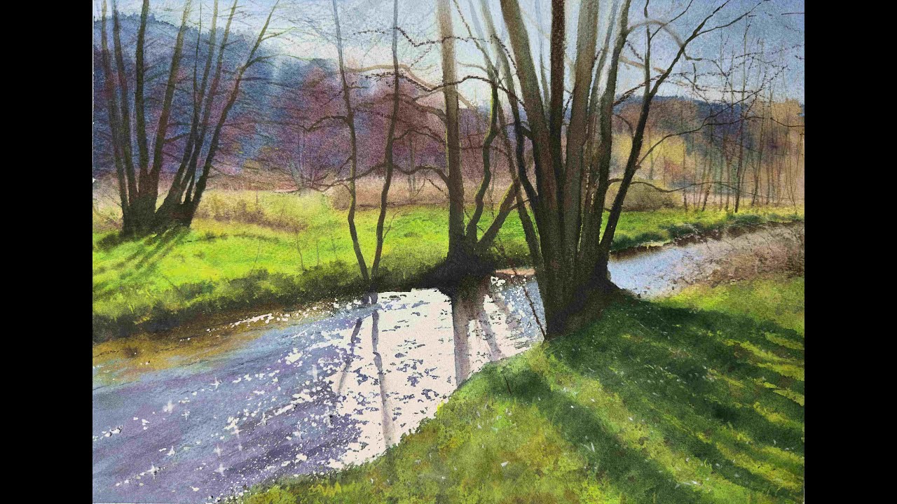 HOW TO Paint Realistic Water in Watercolour for beginners Part 1 - YouTube