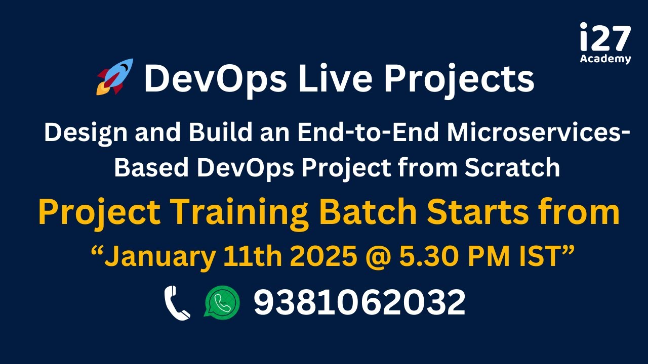 DevOps Live Projects | Jan 11th 2025 | Get ready to Clear Interviews after this Project ...