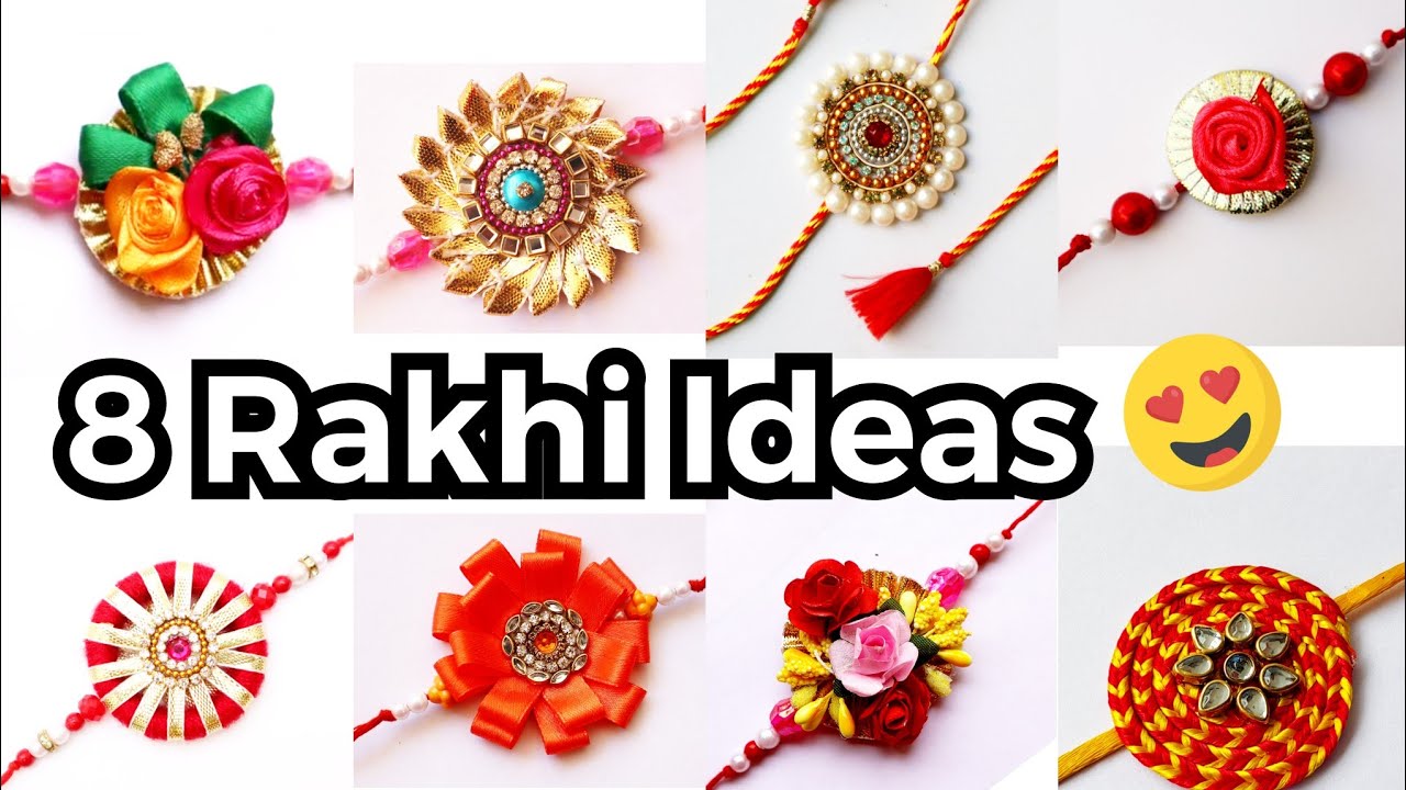 8 Rakhi making Ideas/Handmade Rakhi making ideas #rakhimakingathome # ...