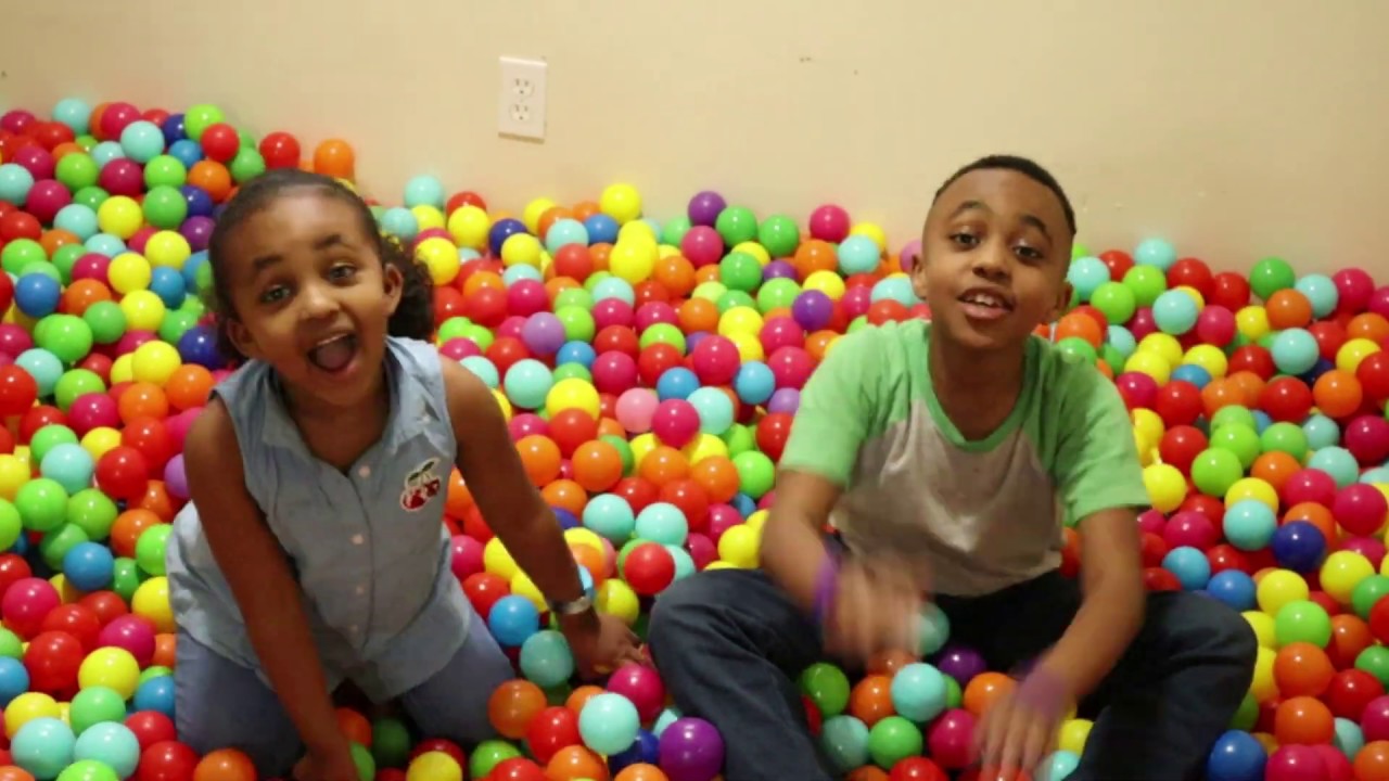 The ball pit fun game, with Iyaba and Irawa - YouTube