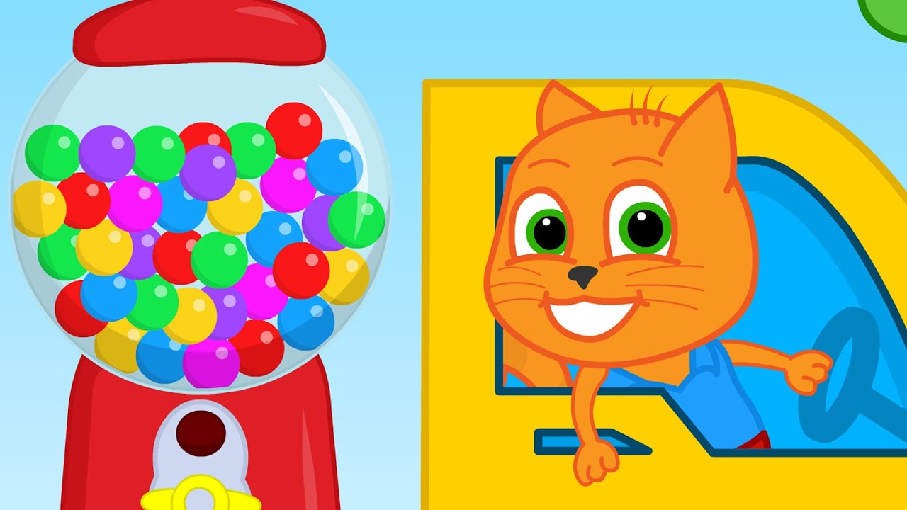 🔴 Cats Family in English - Gumball Machine Gift Cartoon for Kids - YouTube
