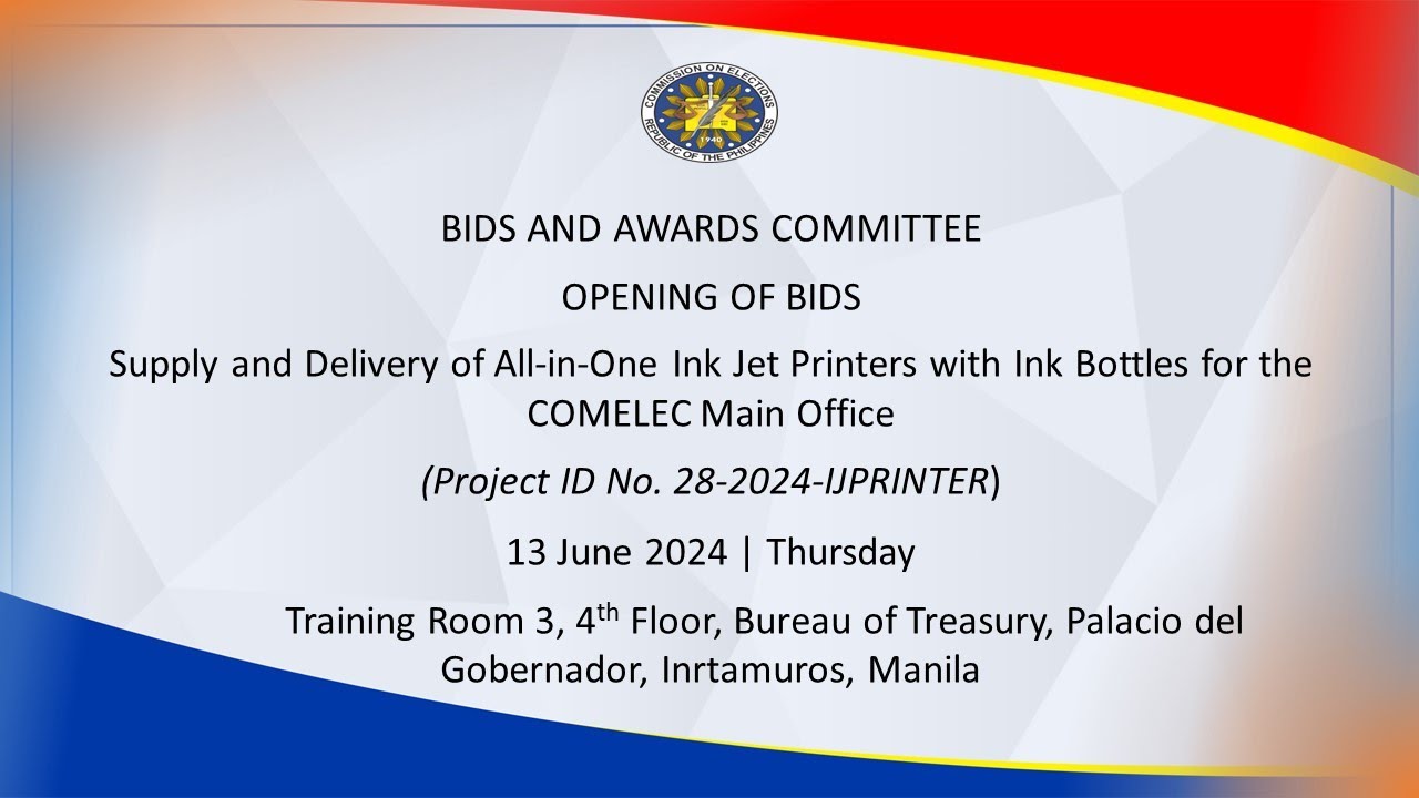 BIDS AND AWARDS COMMITTEE - OPENING OF BIDS - YouTube