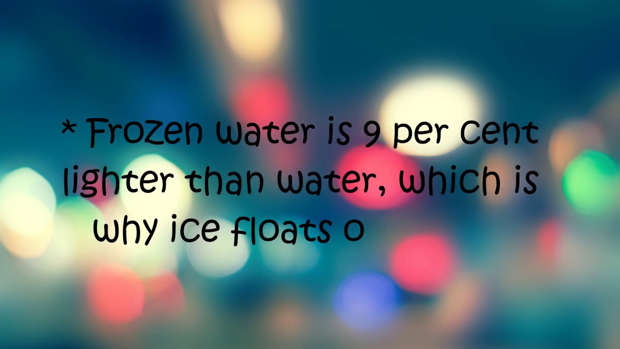 Frozen water facts I Water moves facts I knowledge about water I facts ...
