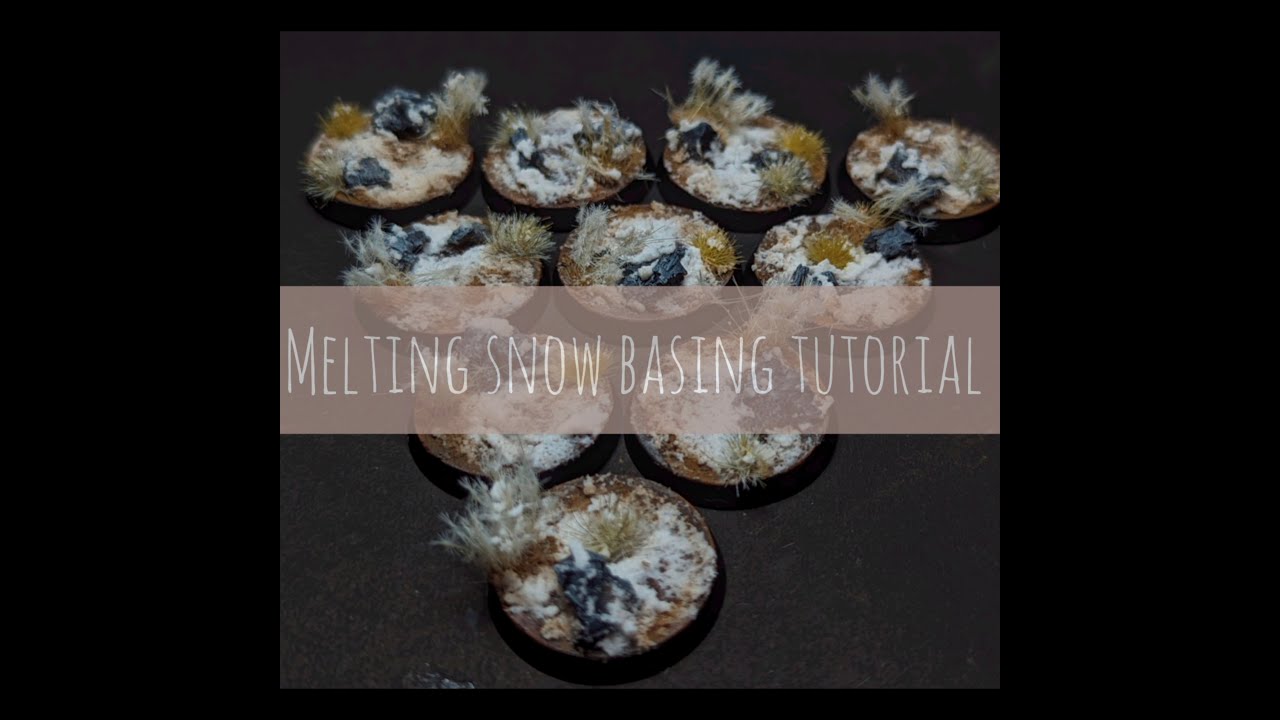 Melted snow miniature basing tutorial - YouTube